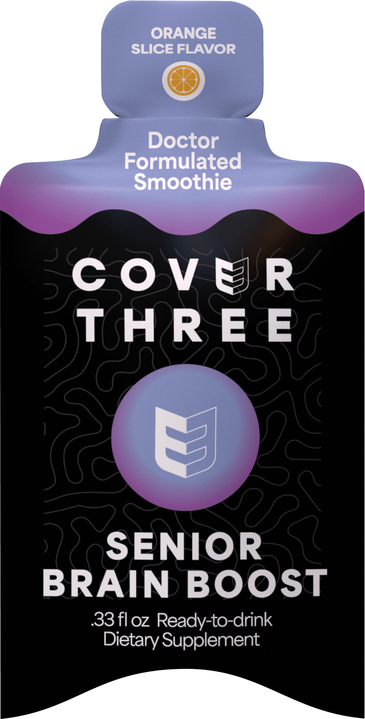 Senior Brain Boost Supplement | Improve Brain Function – Cover Three